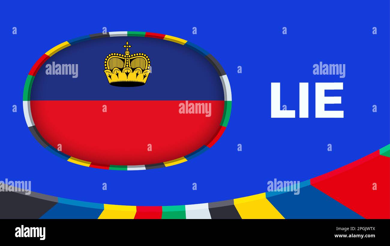 Liechtenstein flag stylized for European football tournament ...