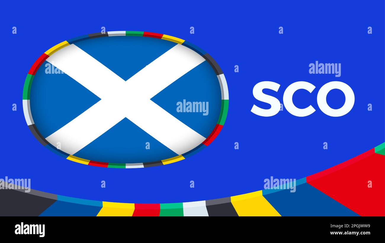 Scotland flag stylized for European football tournament qualification ...