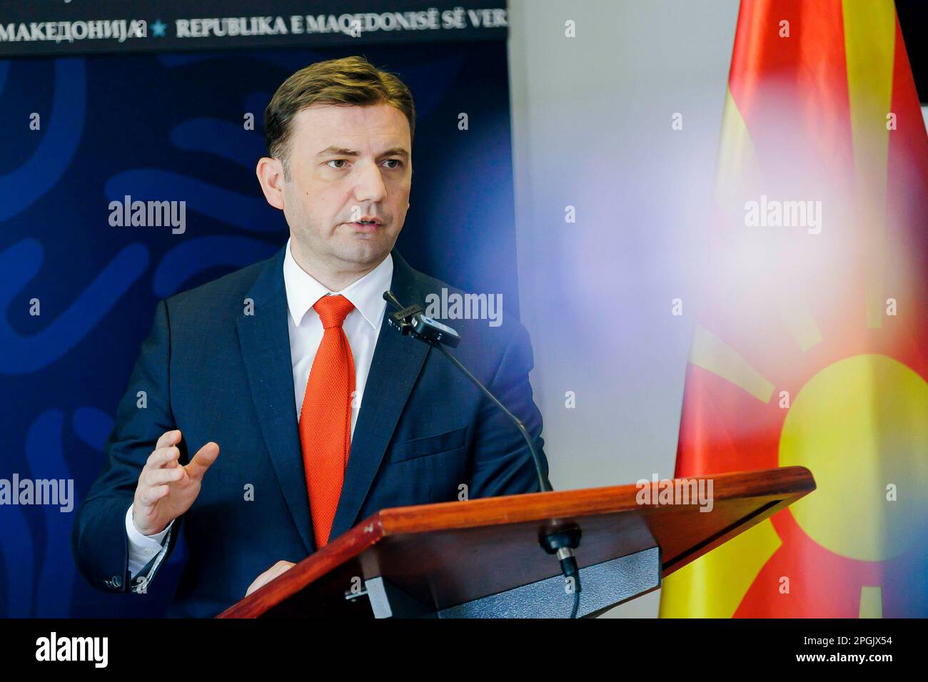 Bujar Osmani, Minister of Foreign Affairs of North Macedonia. Skopje ...