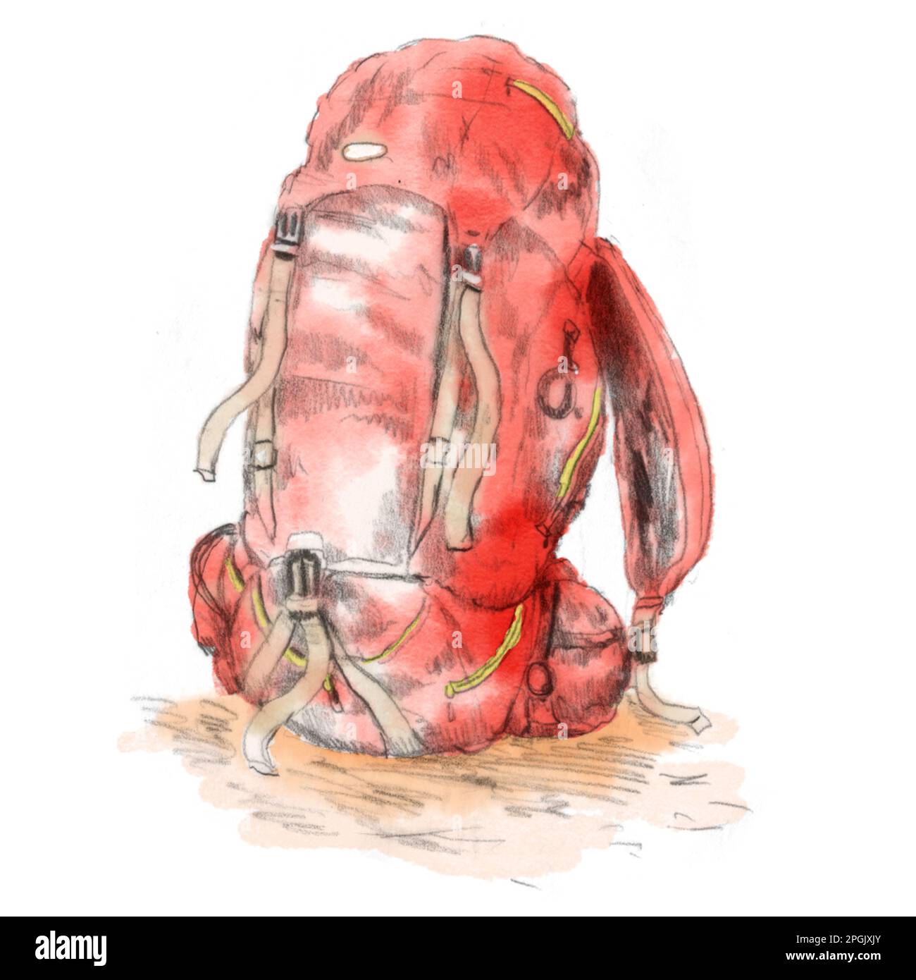 Hiking backpack illustration hi-res stock photography and images - Alamy