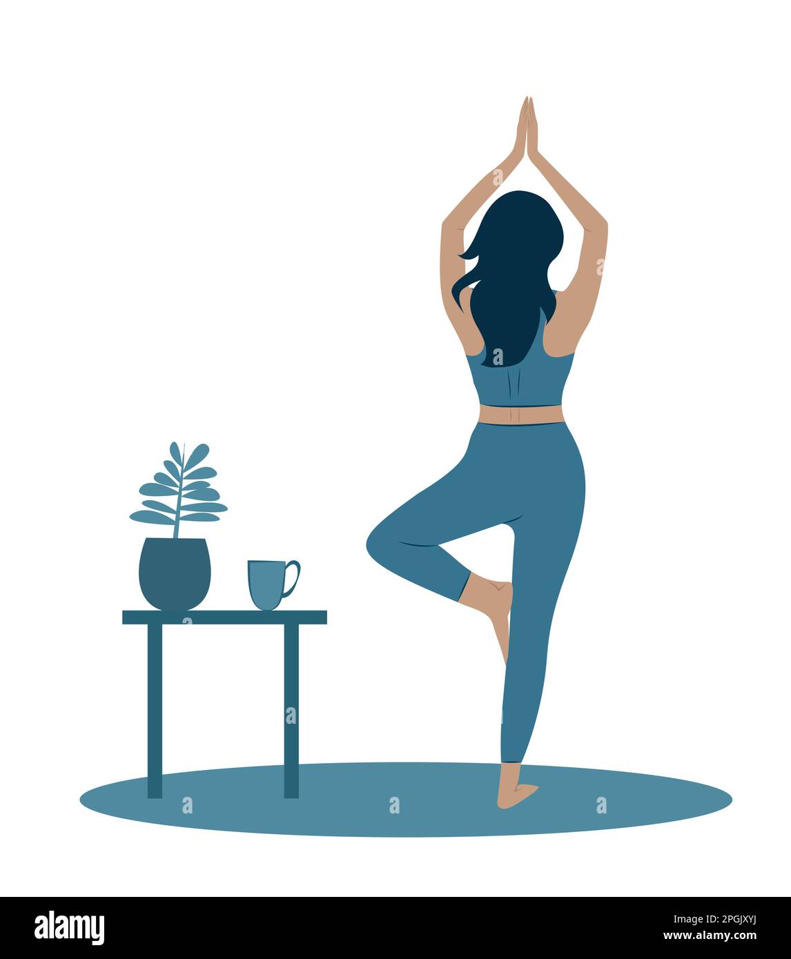 international yoga day. yoga body posture. Woman practicing yoga ...