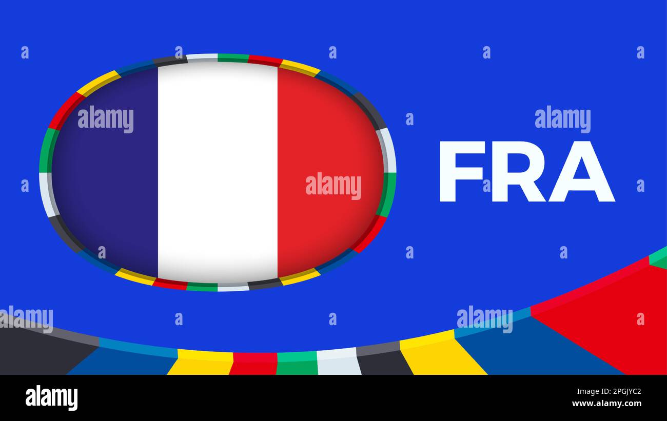 France Flag Stylized For European Football Tournament Qualification