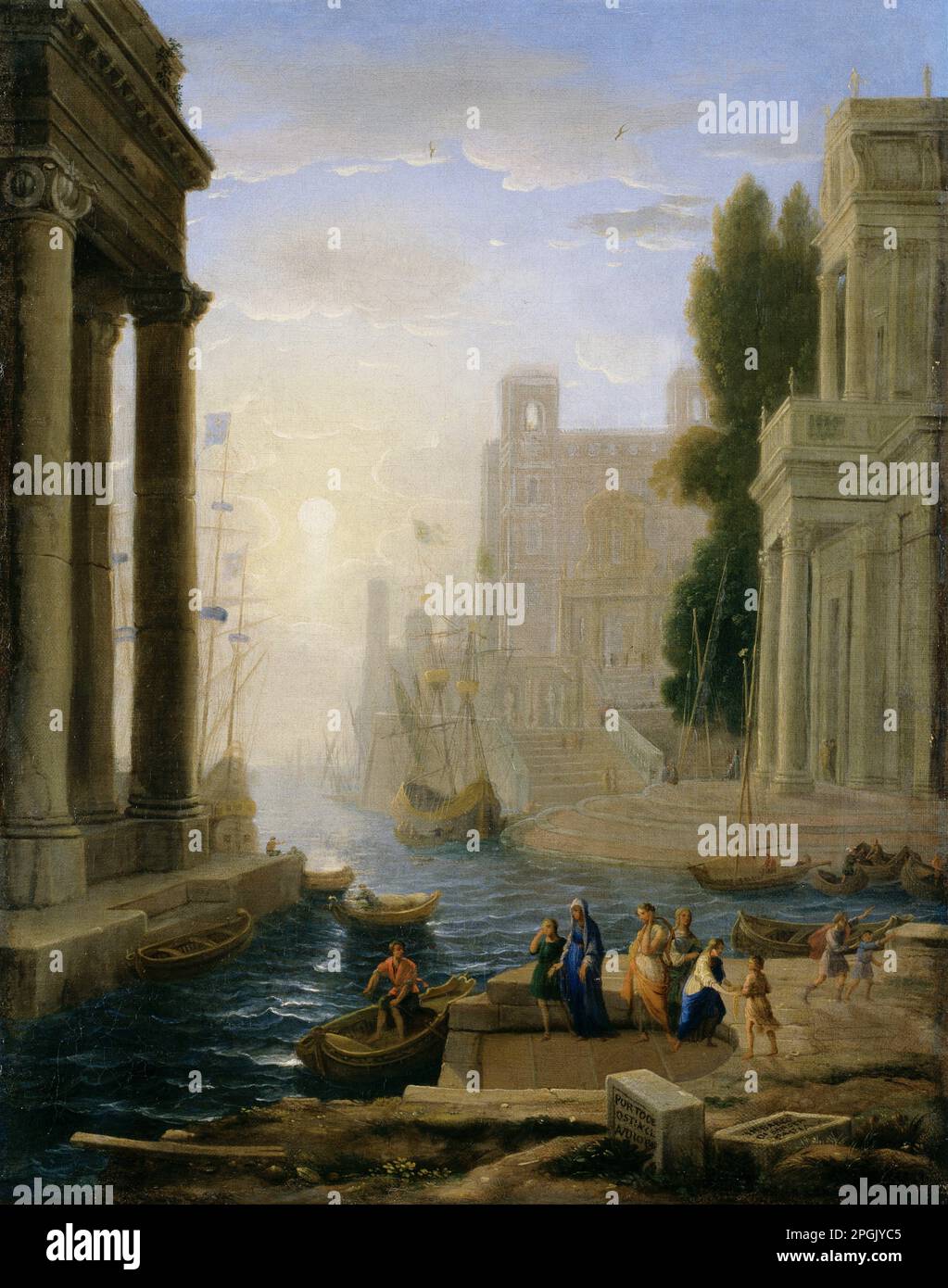 Embarkation of St Paula after 1642 by Claude Lorrain Stock Photo - Alamy