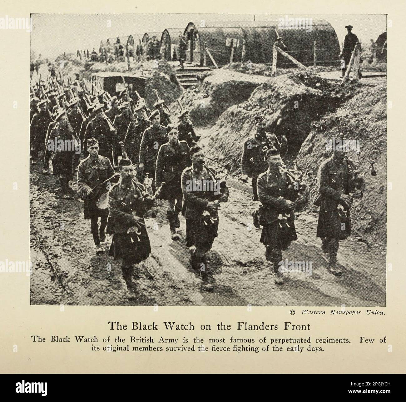 The Black Watch on the Flanders Front from the book ' Deeds of heroism ...
