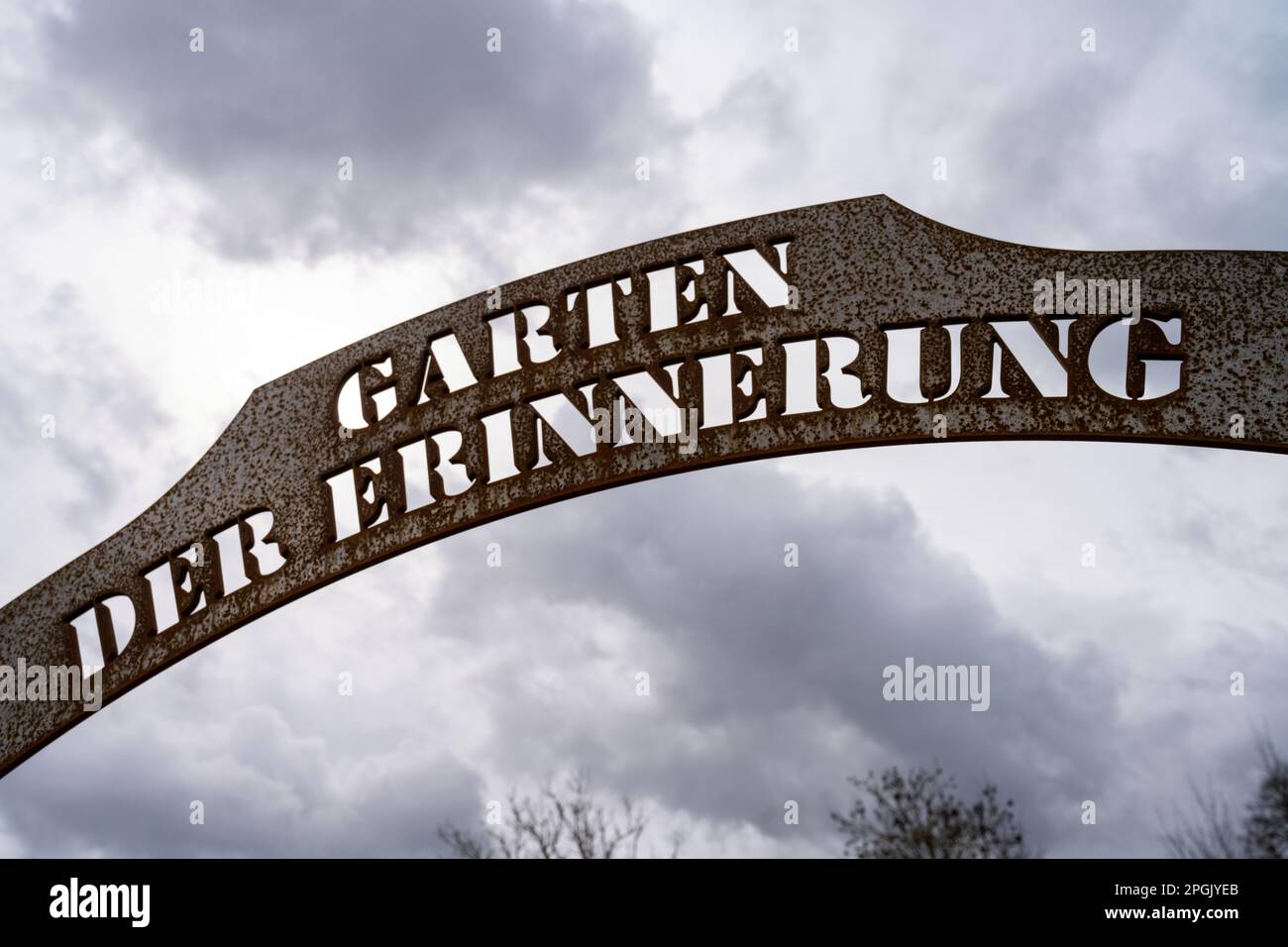 Demmin, Germany. 23rd Mar, 2023. Dark clouds pass over the "Garden of ...