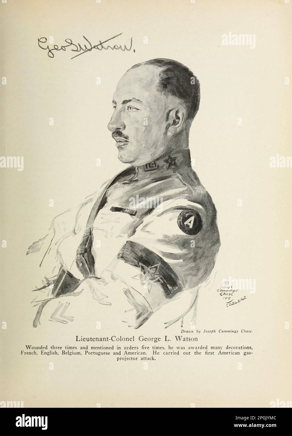 Lieutenant-Colonel George L. Watson Wounded three times and mentioned ...