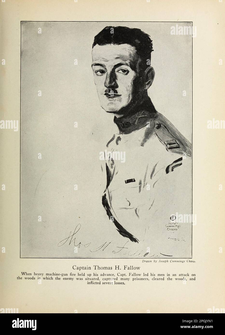 Captain Thomas H. Fallow When heavy machine-gun fire held up his ...