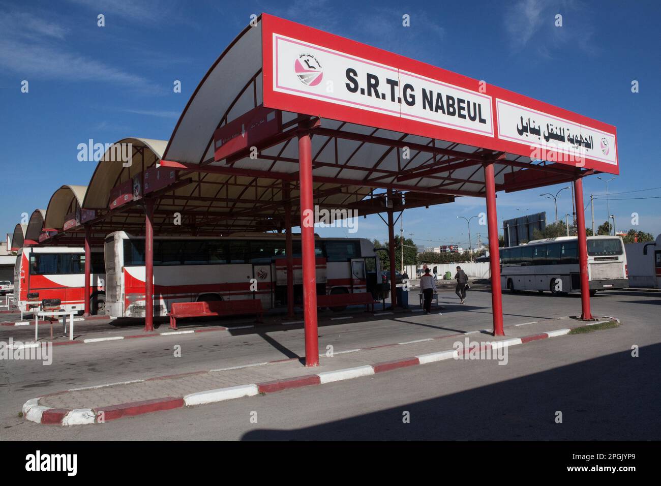 Southern bus station in Tunis Stock Photo - Alamy