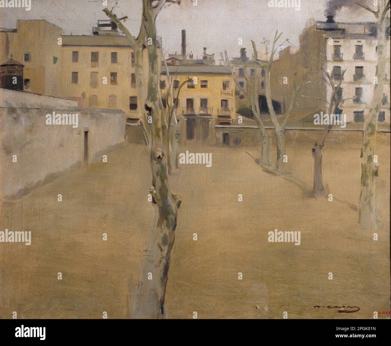 Courtyard of the old Barcelona prison (Courtyard of the 'lambs') circa ...