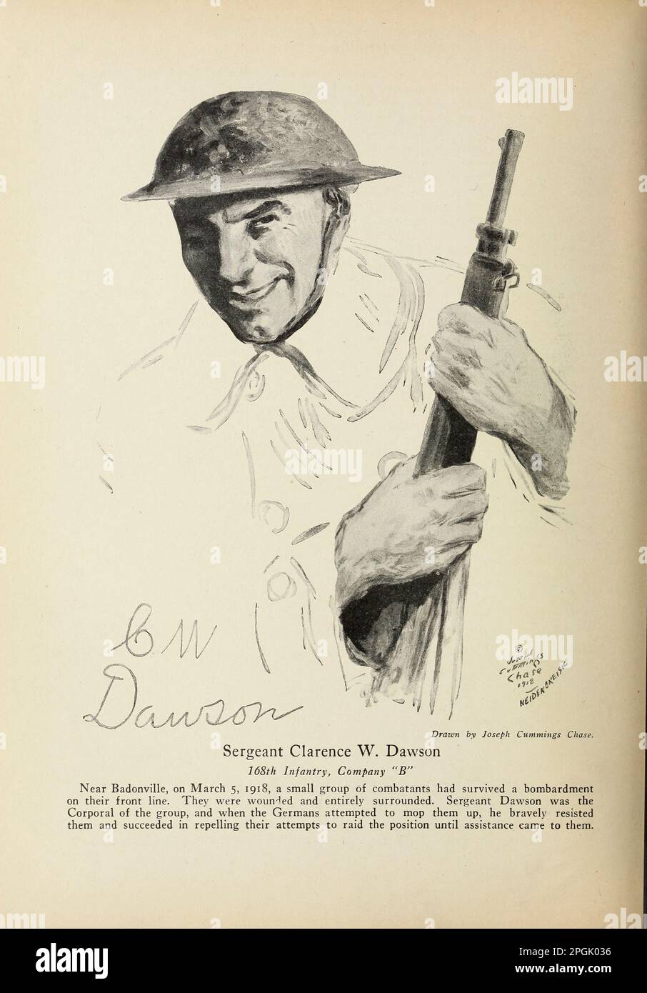 Sergeant Clarence W. Dawson 168th Infantry, Company ''B'' Near ...