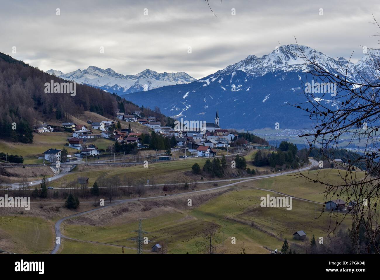 Beautiful view on little mountainous village, Seefeld in Tirol is an ...