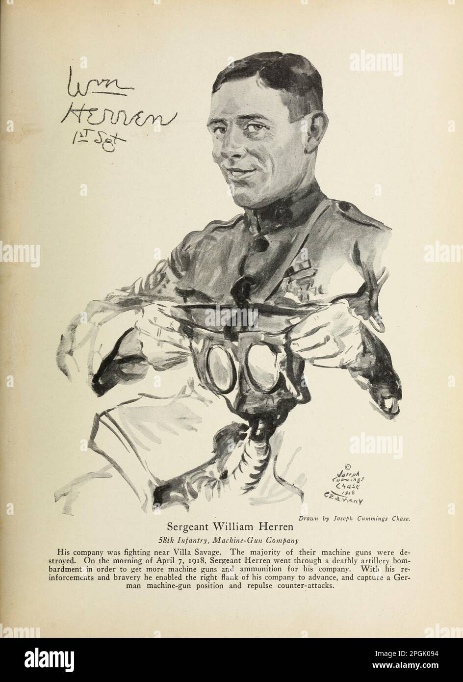 Sergeant William Herren 58th Infantry, Machine-Gun Company His company ...