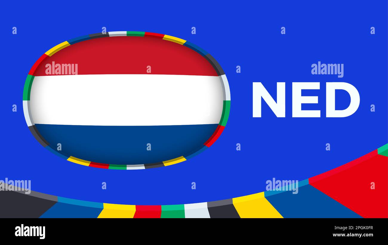 Netherlands flag stylized for European football tournament ...