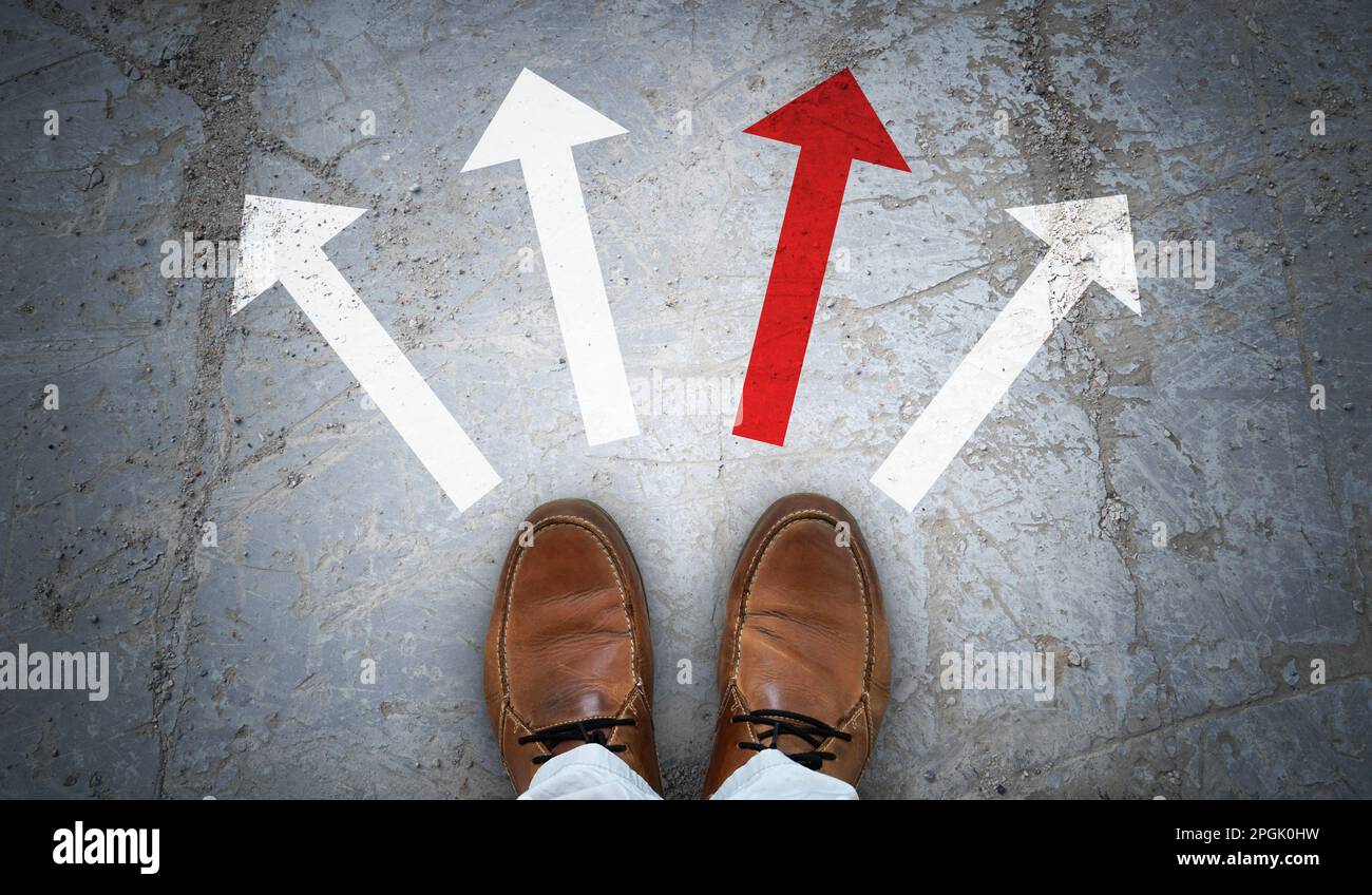 Shoes on a path right way wrong way hi-res stock photography and images ...