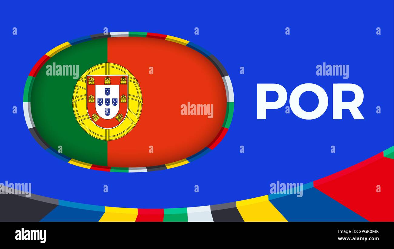 Portugal flag stylized for European football tournament qualification ...