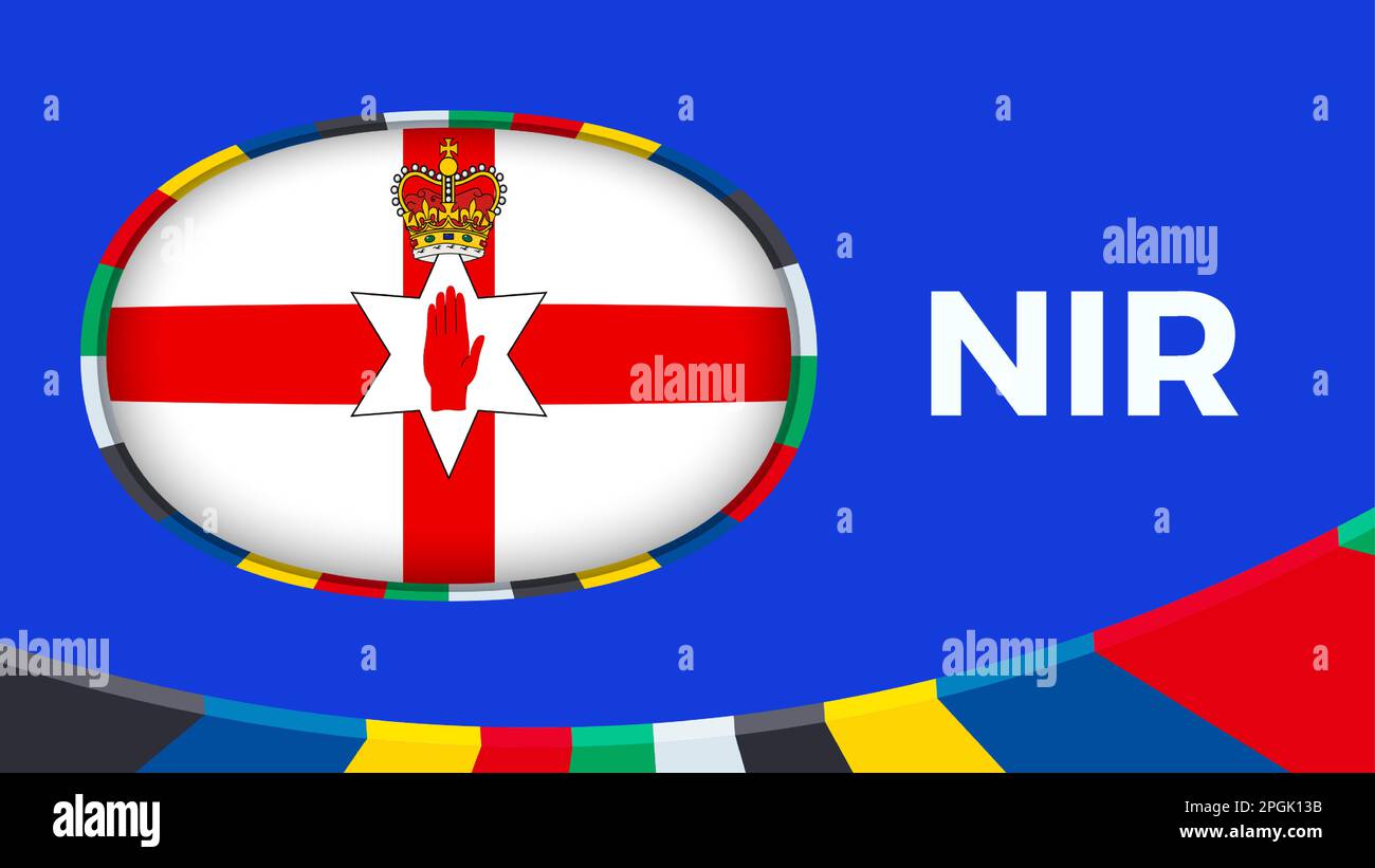 Northern Ireland flag stylized for European football tournament ...