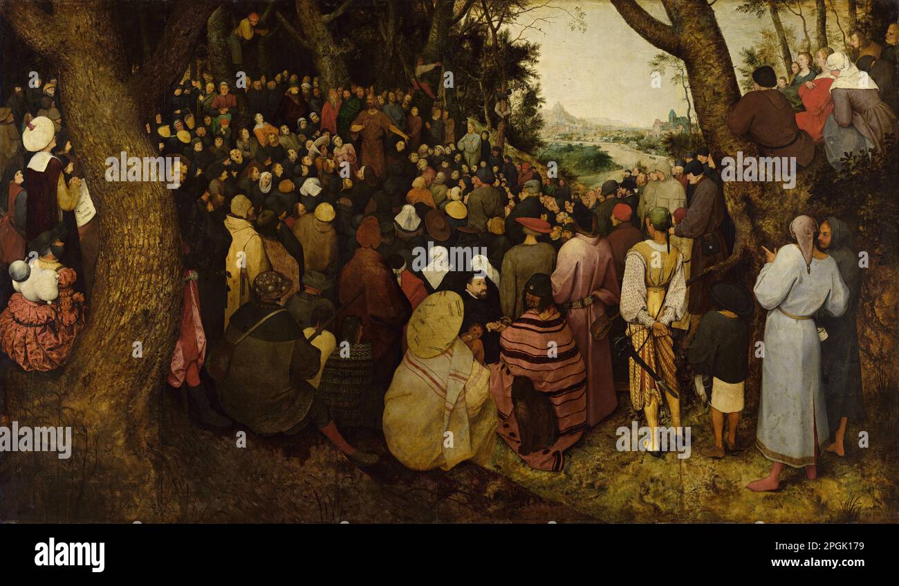 The Preaching of Saint John the Baptist 1566 by Pieter Bruegel the ...