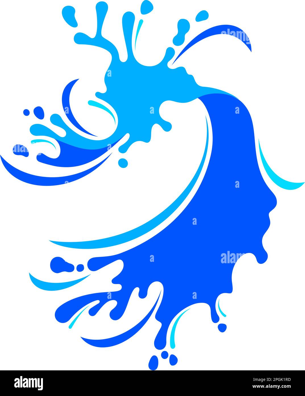 Water wave for logo, aqua splash blue symbol, brand liquid sign for ...