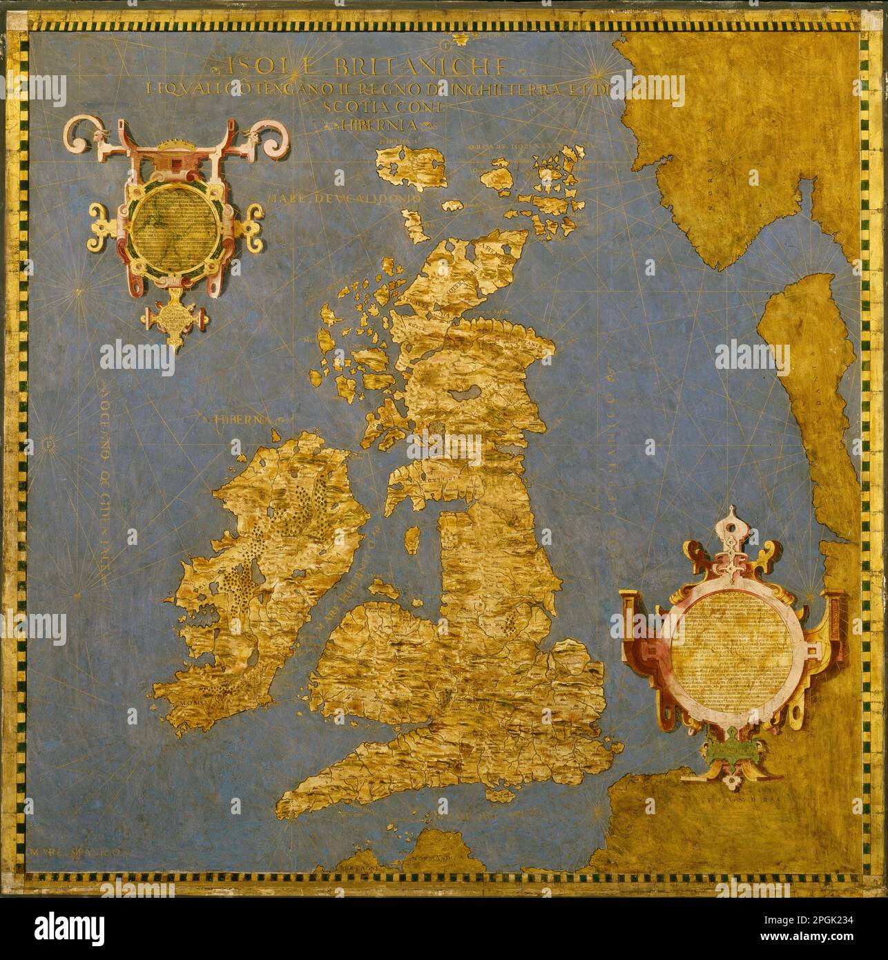 16th century map of the british isles hi-res stock photography and ...