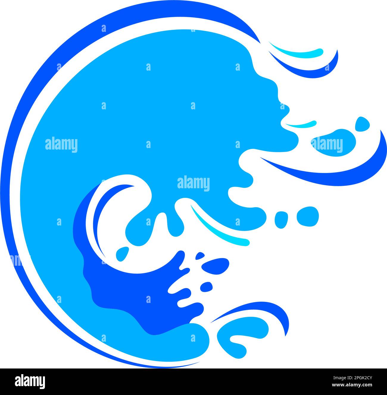 Water wave for logo, aqua splash blue symbol, brand liquid sign for ...