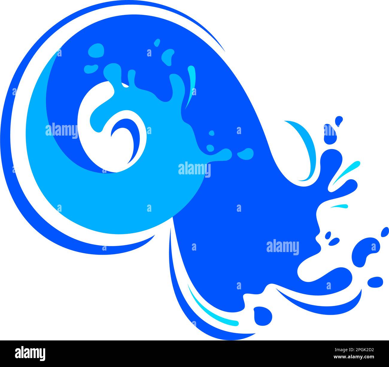 Water wave for logo, aqua splash blue symbol, brand liquid sign for ...
