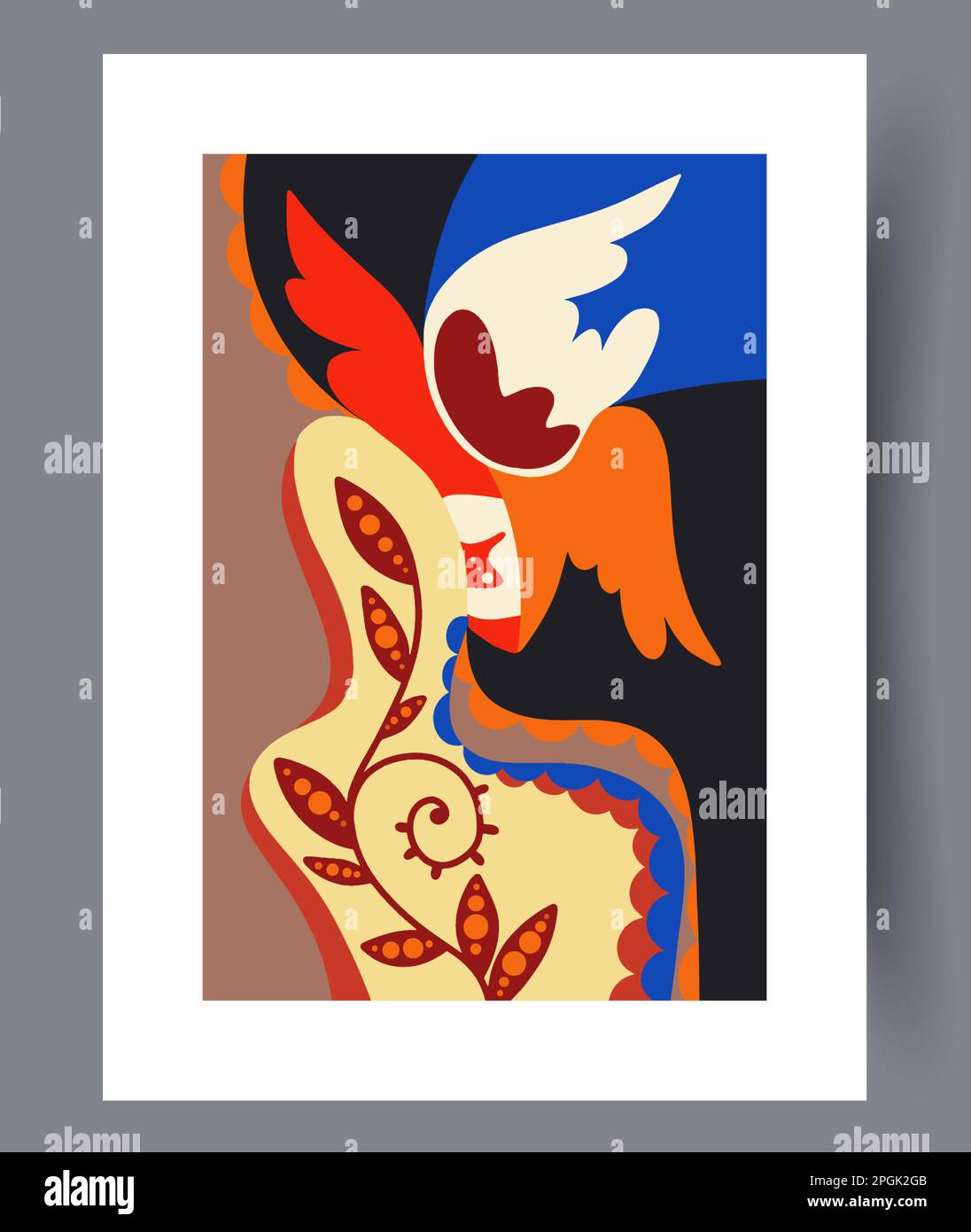 Abstract imagination postmodernism wall art print Stock Vector Image ...