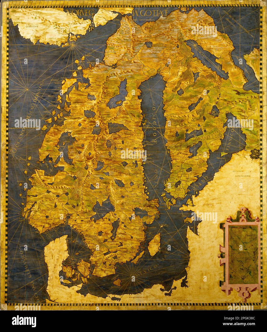 Scandinavian peninsula map hi-res stock photography and images - Alamy