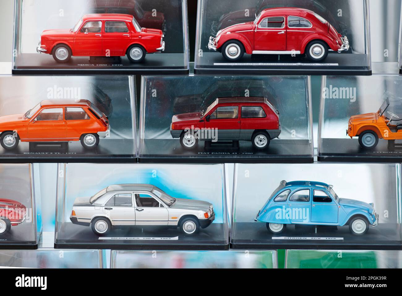 Row of Model Cars Stock Photo - Alamy