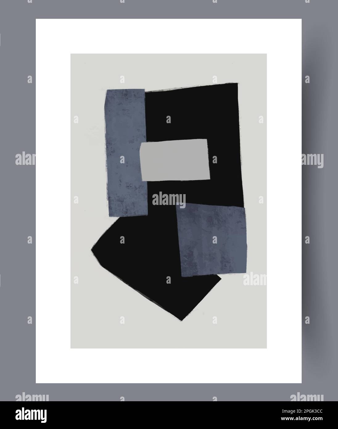 Abstract figures improvisation wall art print Stock Vector Image & Art ...