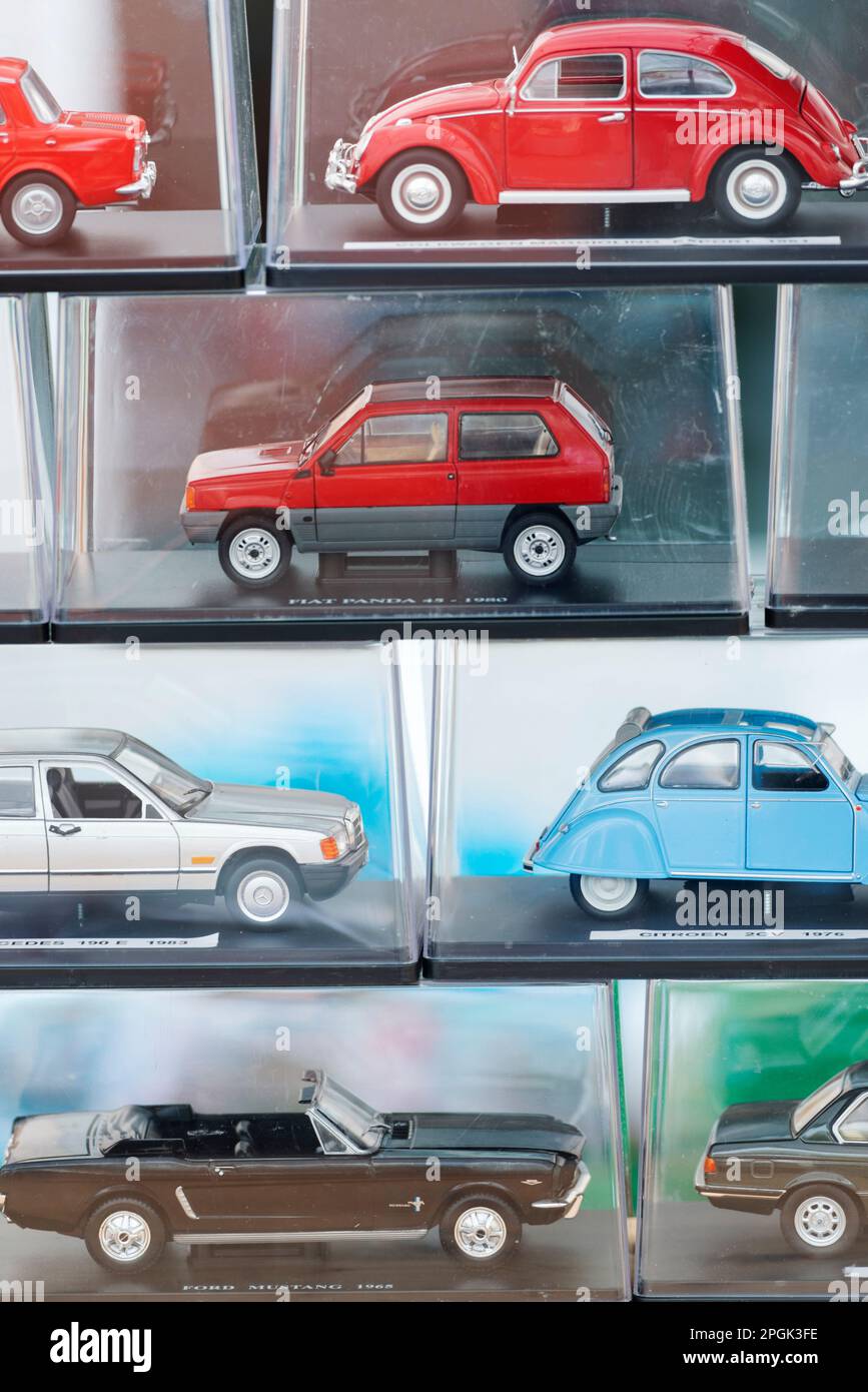 Row of Model Cars Stock Photo - Alamy