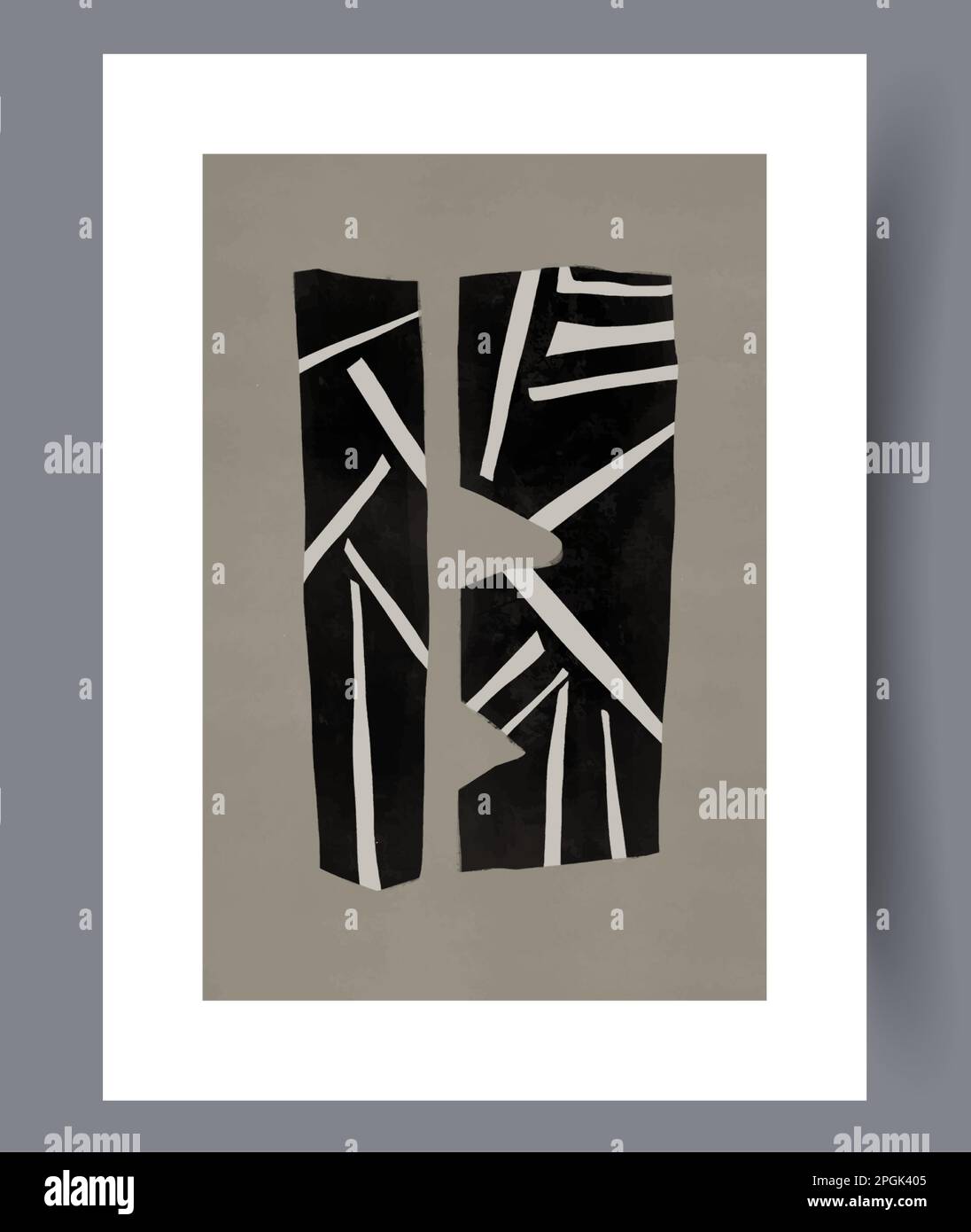 Abstract shapes experimental wall art print Stock Vector Image & Art ...