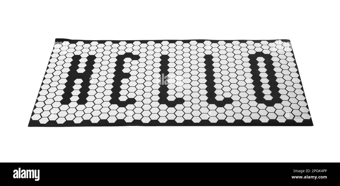 Welcome item Black and White Stock Photos & Images - Alamy