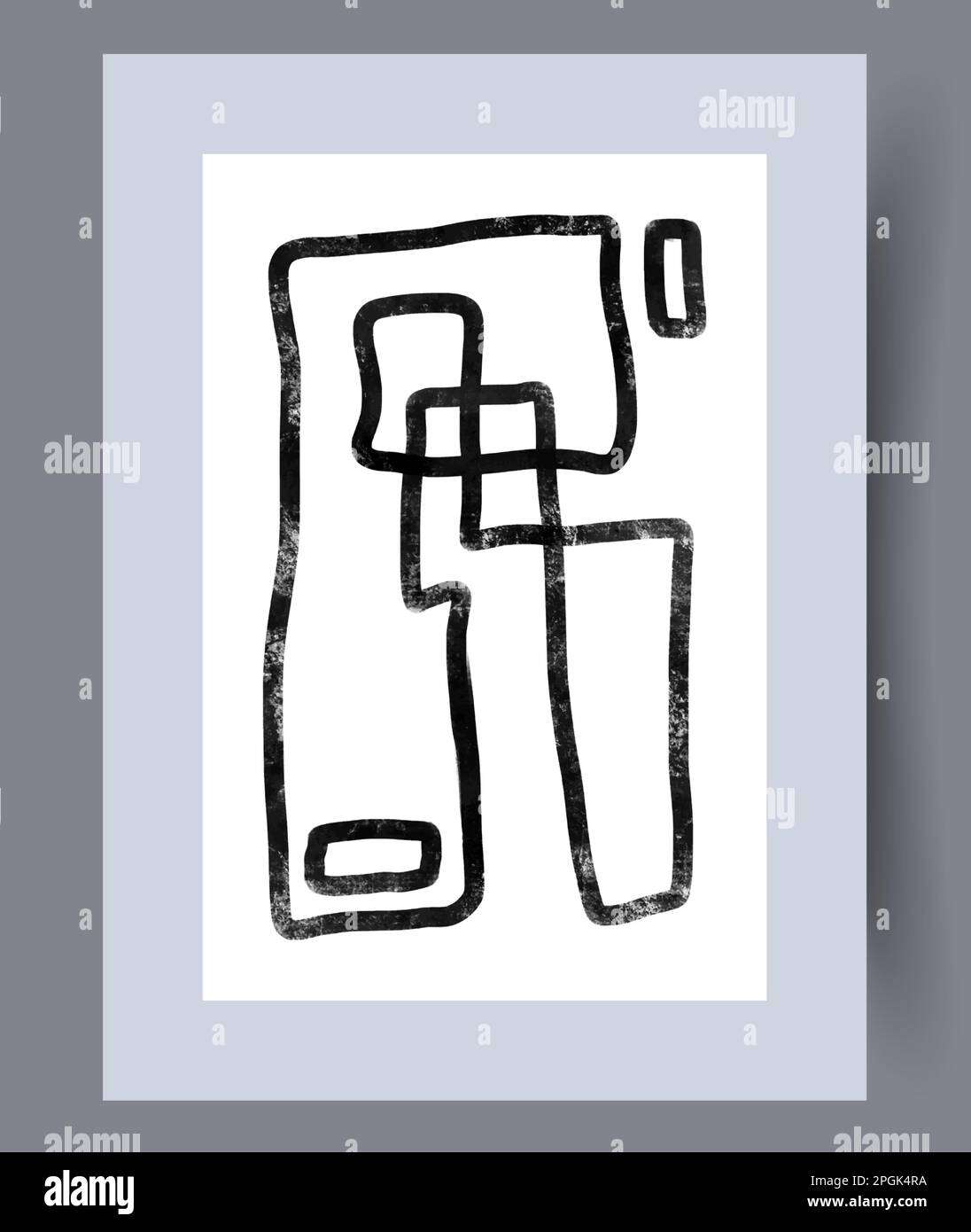 Abstract strip creative minimalism wall art print Stock Vector Image ...