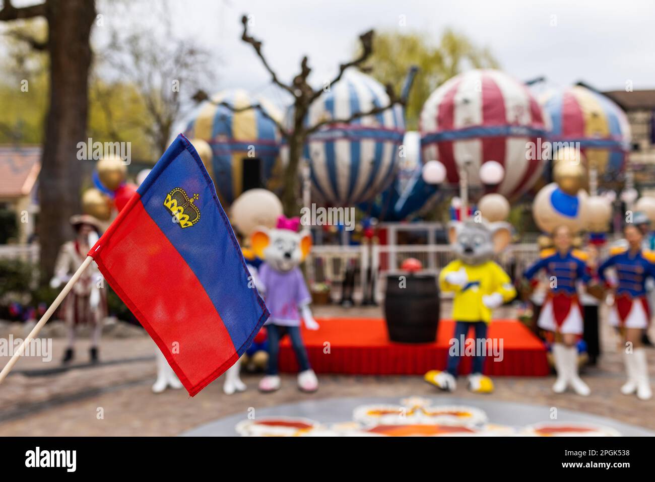 Rust, Germany. 23rd Mar, 2023. The flag of the Principality of ...