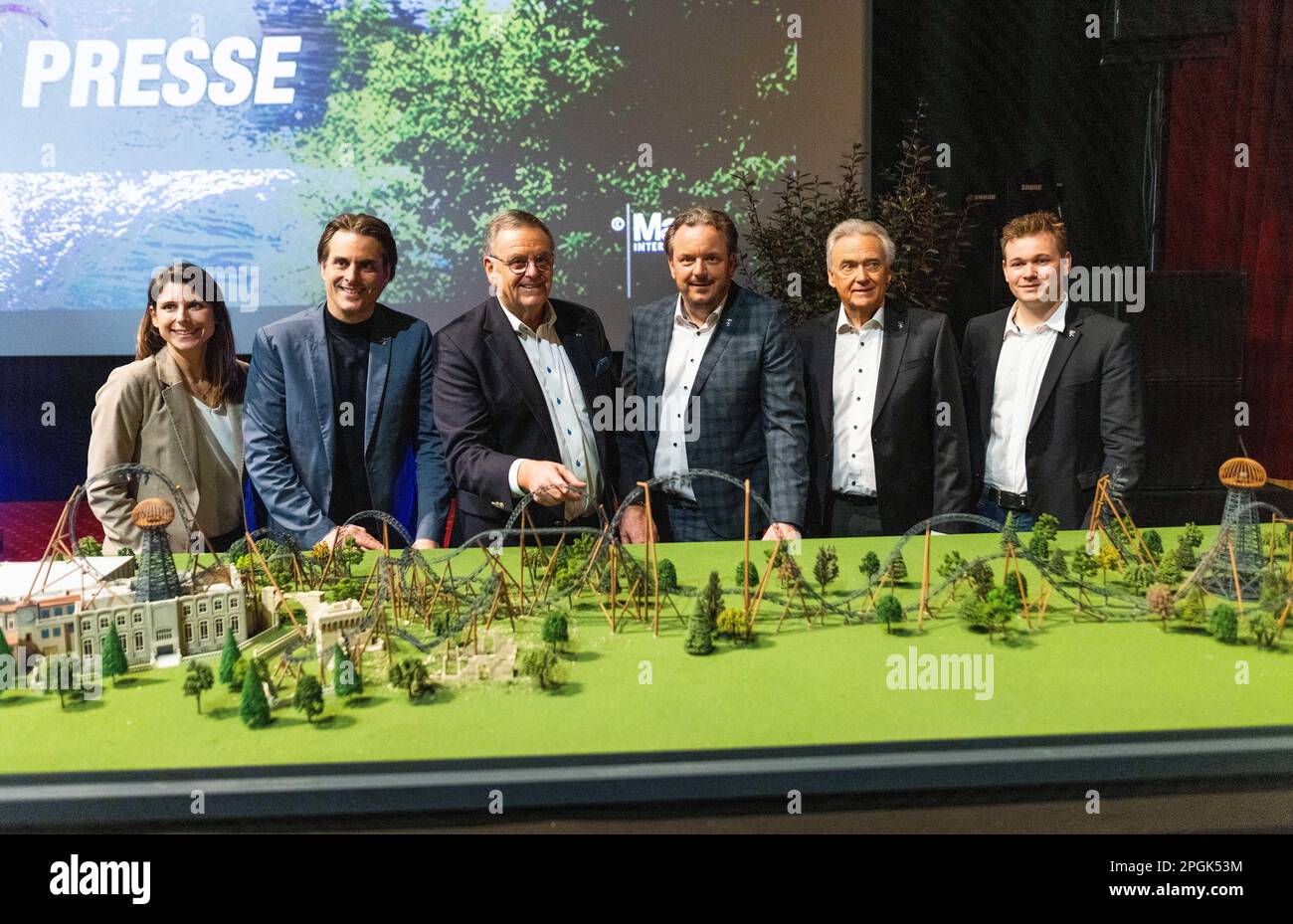 Rust, Germany. 23rd Mar, 2023. Ann-Kathrin, Thomas, Michael, Jürgen and ...