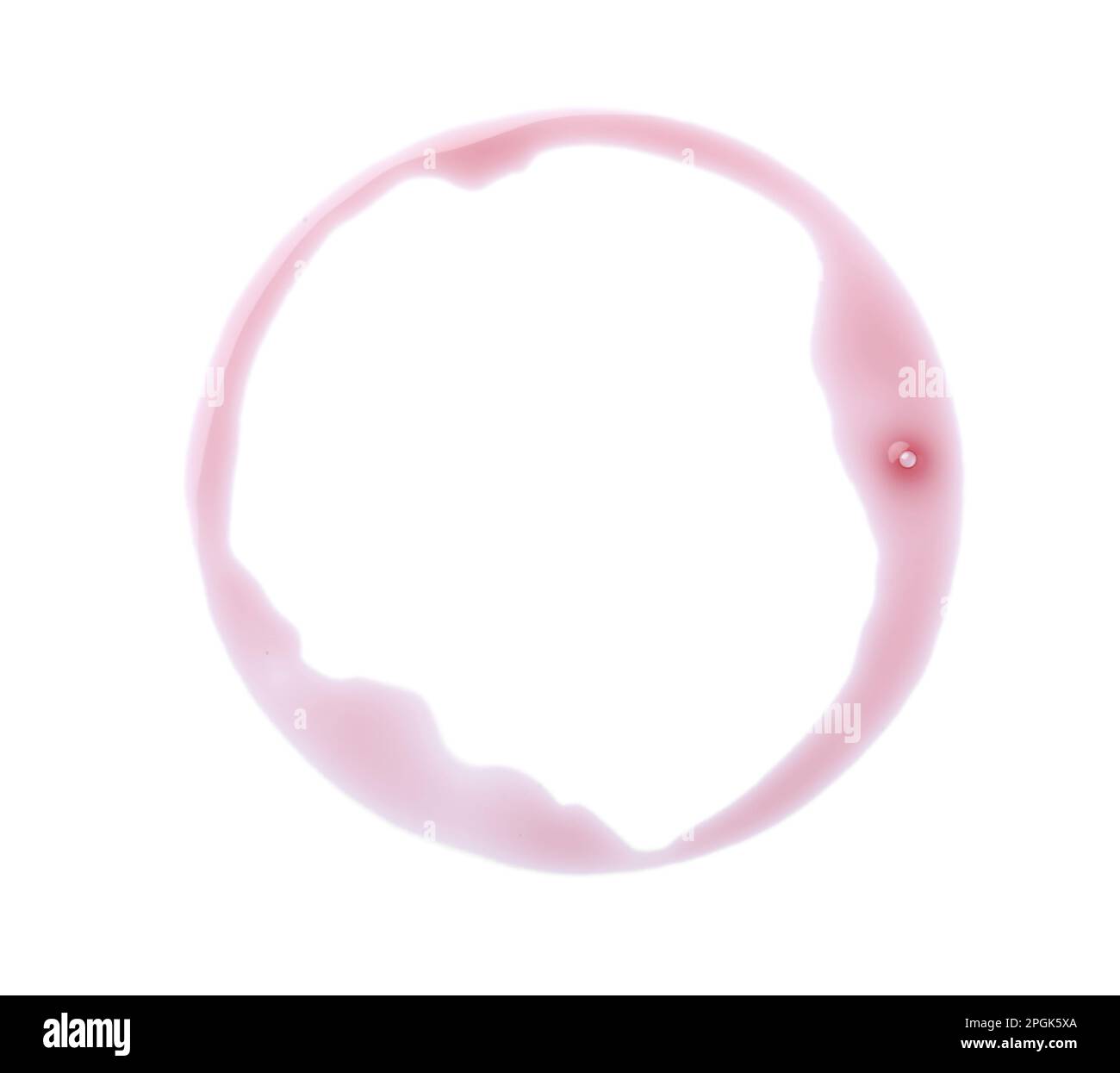 Red wine ring on white background, top view Stock Photo - Alamy