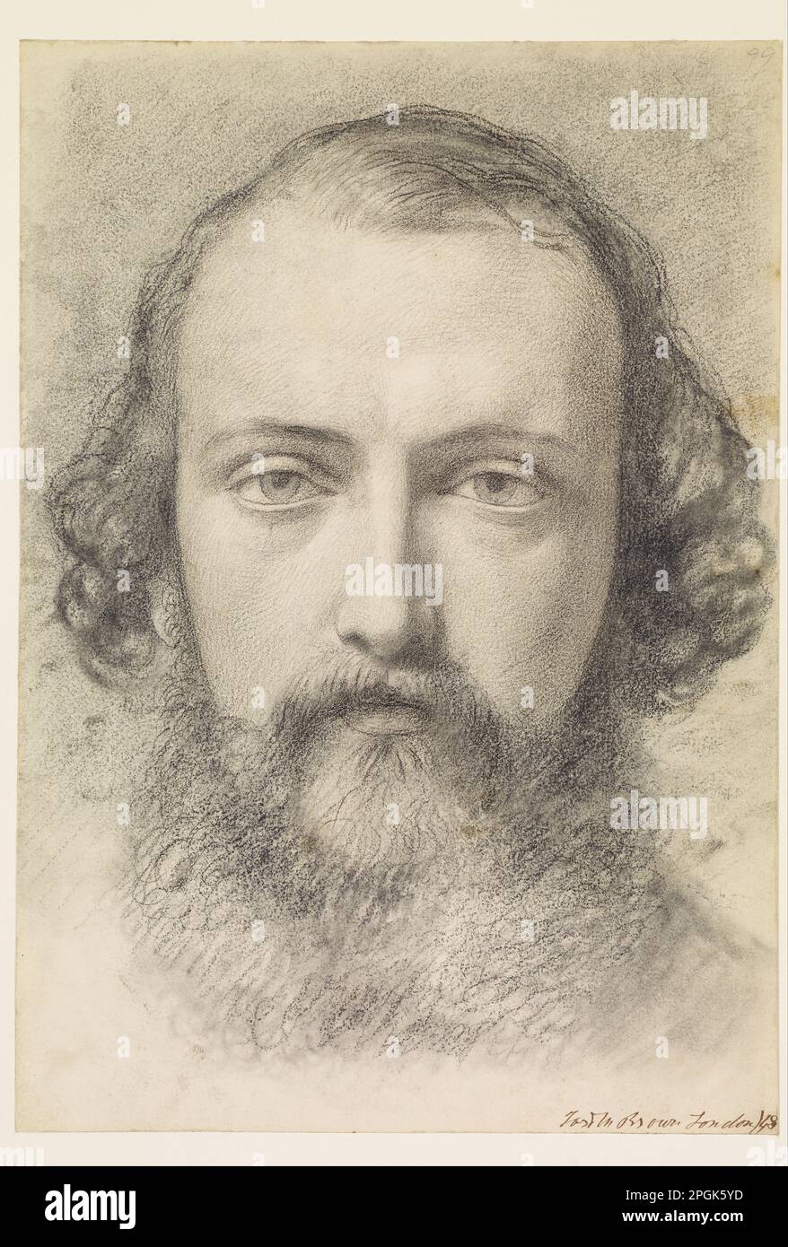 Portrait: Head Study of Daniel Casey (Full-Face) 1848 by Ford Madox ...