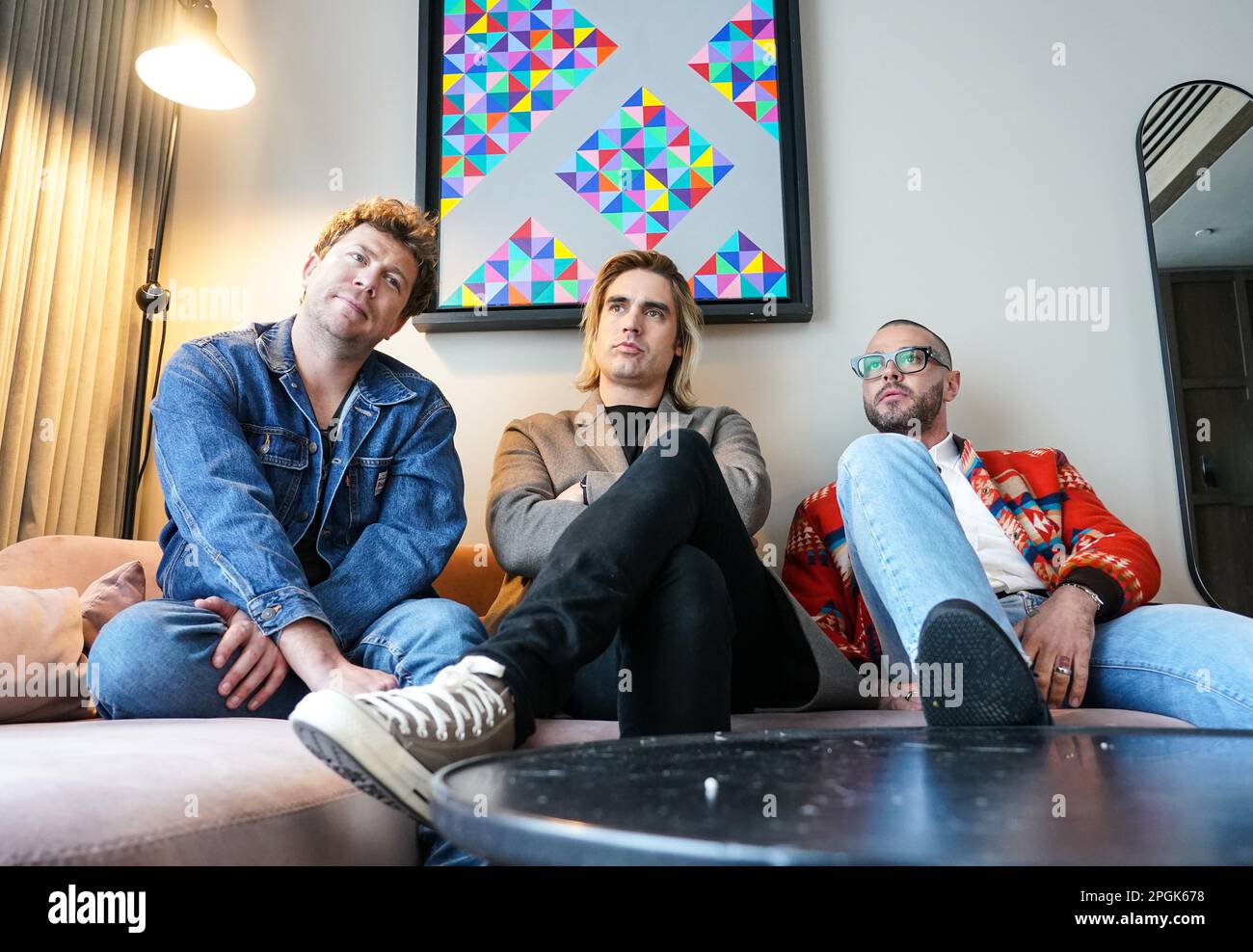 James Bourne, Charlie Simpson and Matt Willis from the band Busted ...