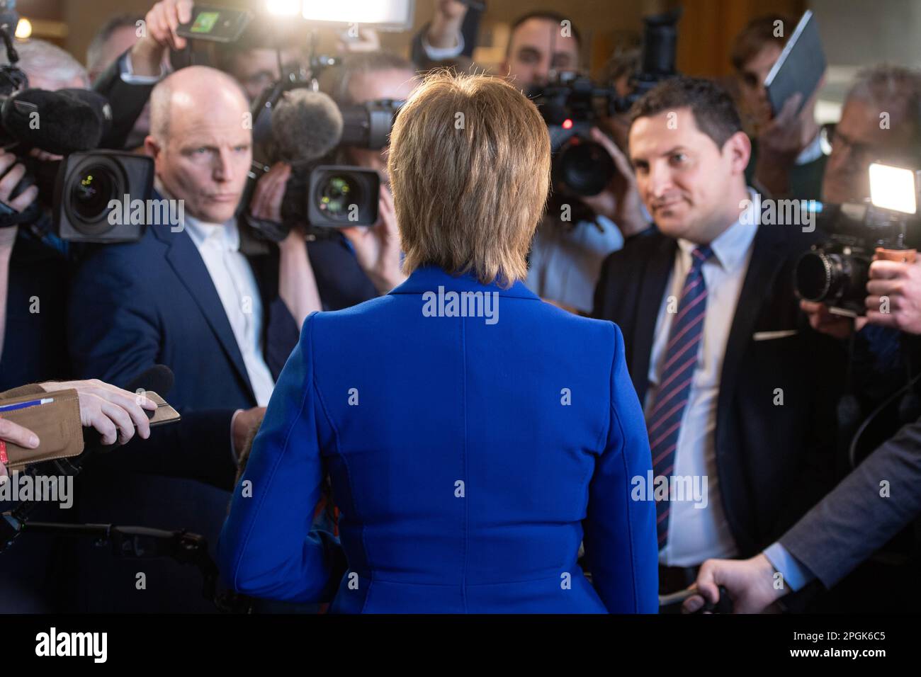 Edinburgh, Scotland, UK. 23rd Mar, 2023. PICTURED: Nicola Sturgeon is ...