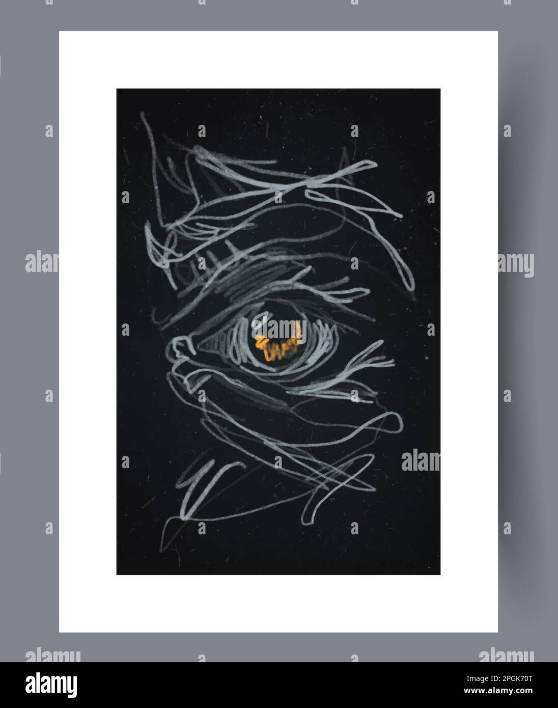 Abstract eye esoteric sight wall art print Stock Vector Image & Art - Alamy