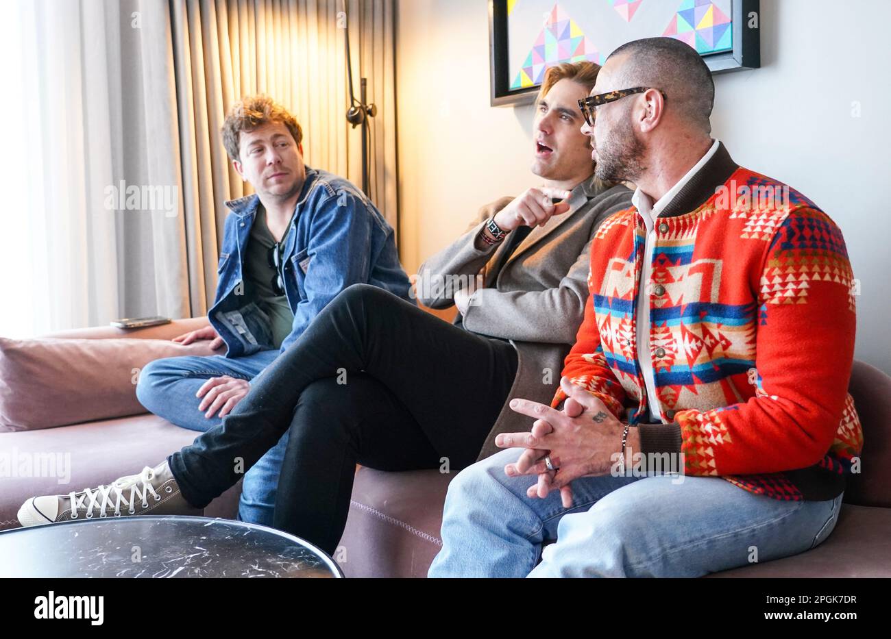 James Bourne, Charlie Simpson and Matt Willis from the band Busted ...