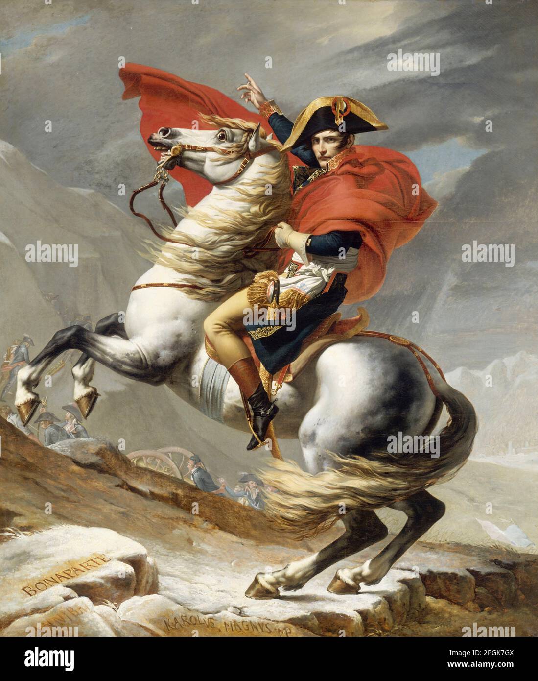 Napoleon Bonaparte crossing the Alps at Grand Saint Bernard 1802 by ...