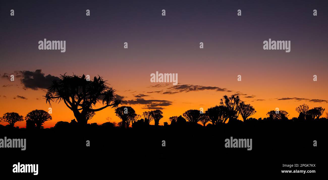Sunset in the Landscape of Namibia Africa Stock Photo - Alamy