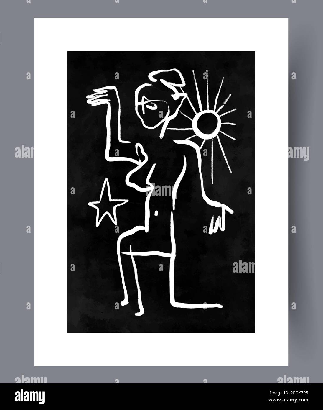 Portrait human creative dance wall art print Stock Vector Image & Art ...