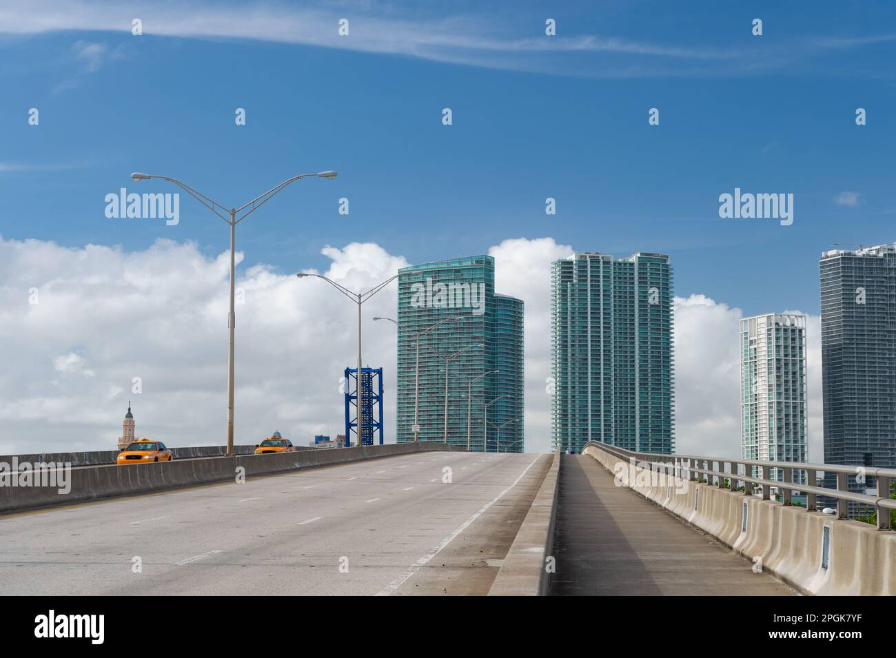 road to miami with skyscrapers. road to miami florida. road to miami ...