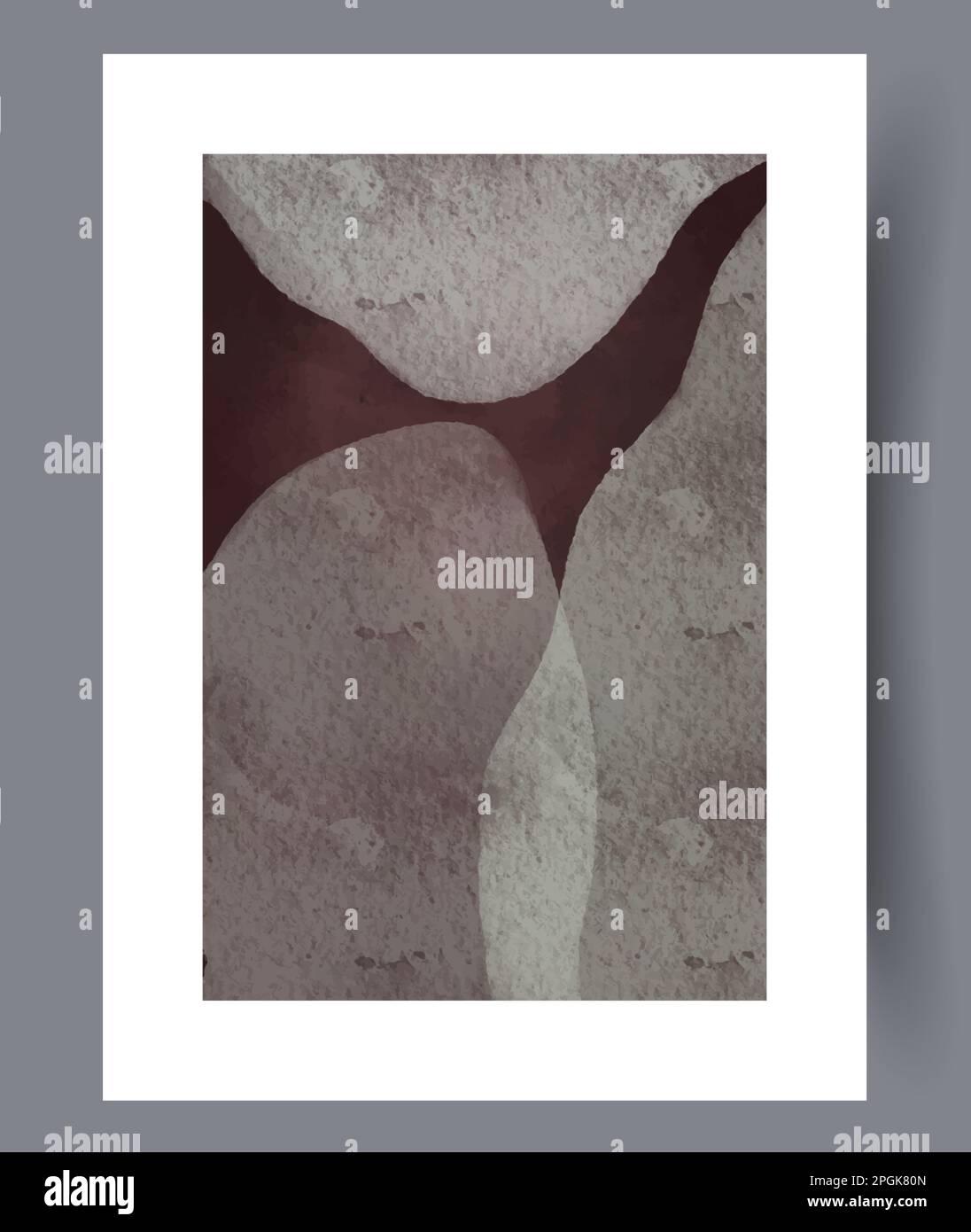 Abstract scandinavian postmodernism wall art print Stock Vector Image ...