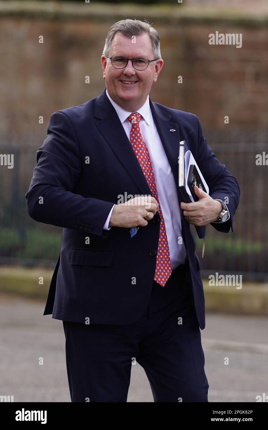 Chris heaton harris jeffrey donaldson hi-res stock photography and ...