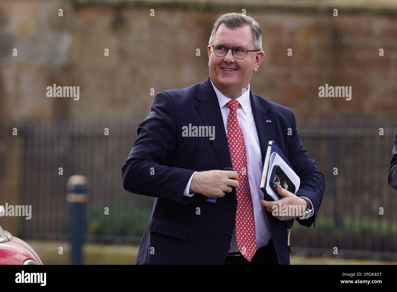 Chris heaton harris jeffrey donaldson hi-res stock photography and ...