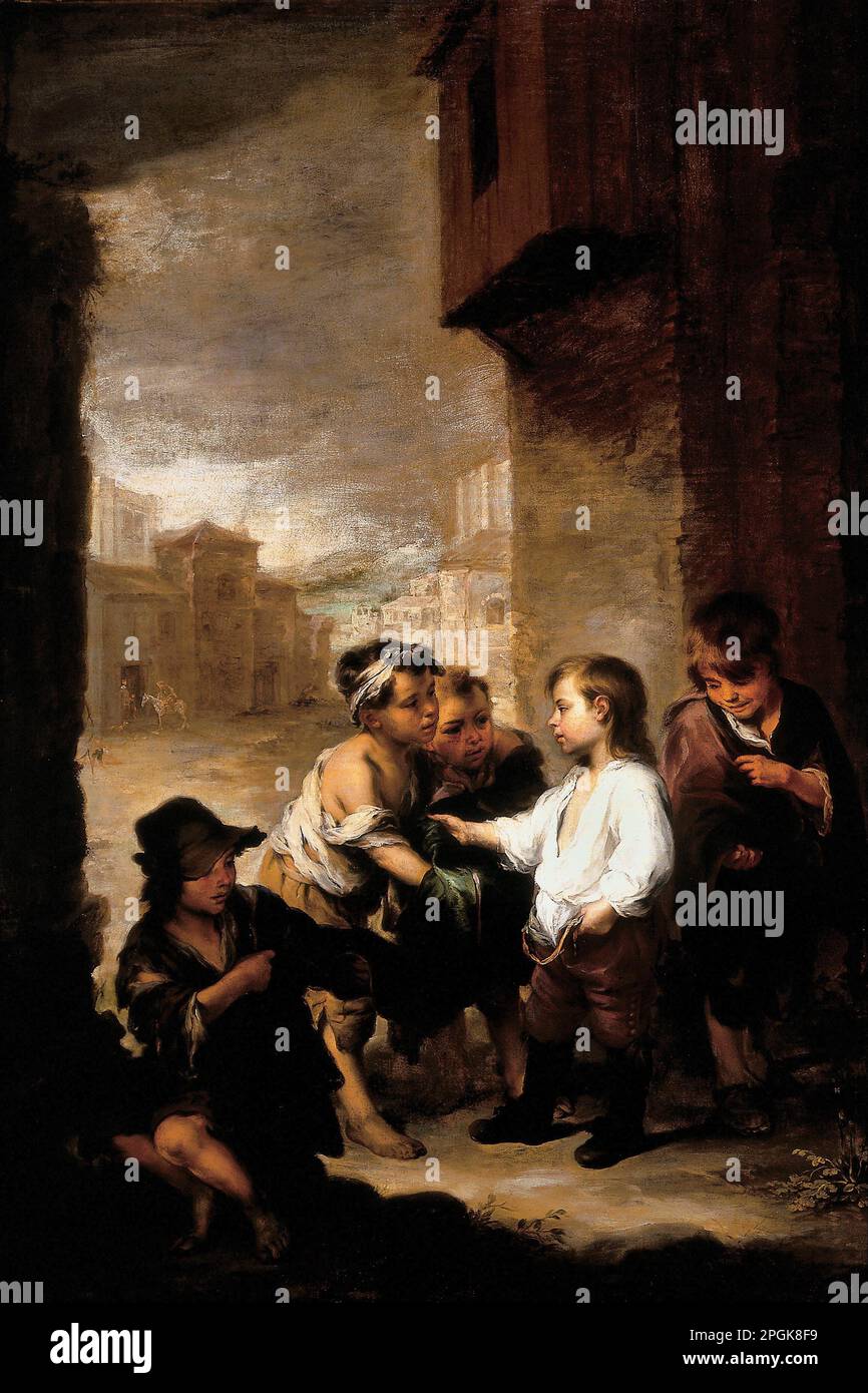 St. Thomas of Villanueva dividing his clothes among beggar boys circa ...