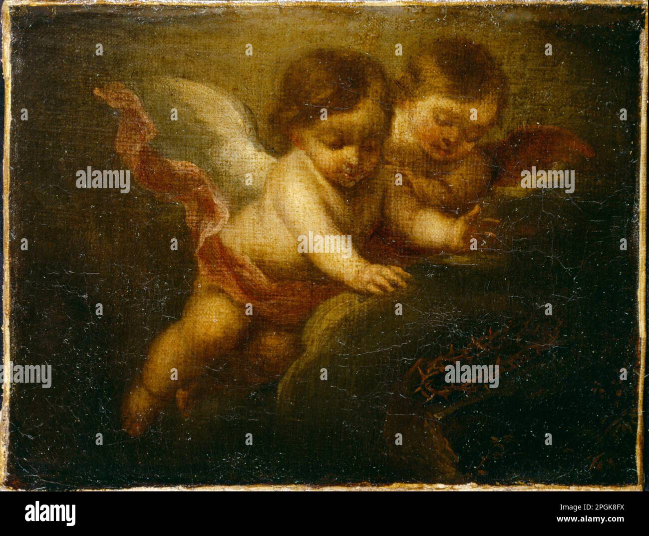 Two Child Angels 17th century by Bartolome Esteban Murillo Stock Photo ...